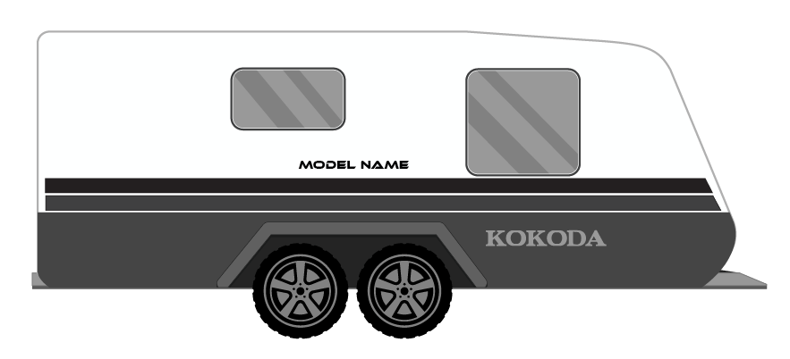 KOKODA MATTE STRIPE CARAVAN STICKERS & DECALS | EYE KANDY PRODUCTIONS
